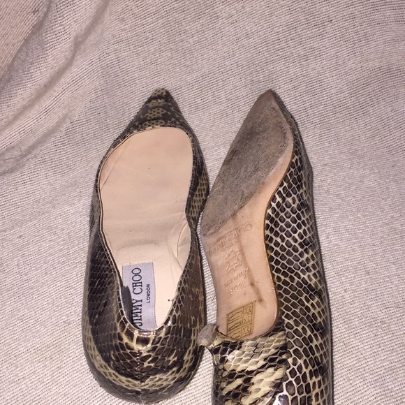 Jimmy Choo | Shoes | Jimmy Choo Snake Print Leather Romy Pointy Shoe ...